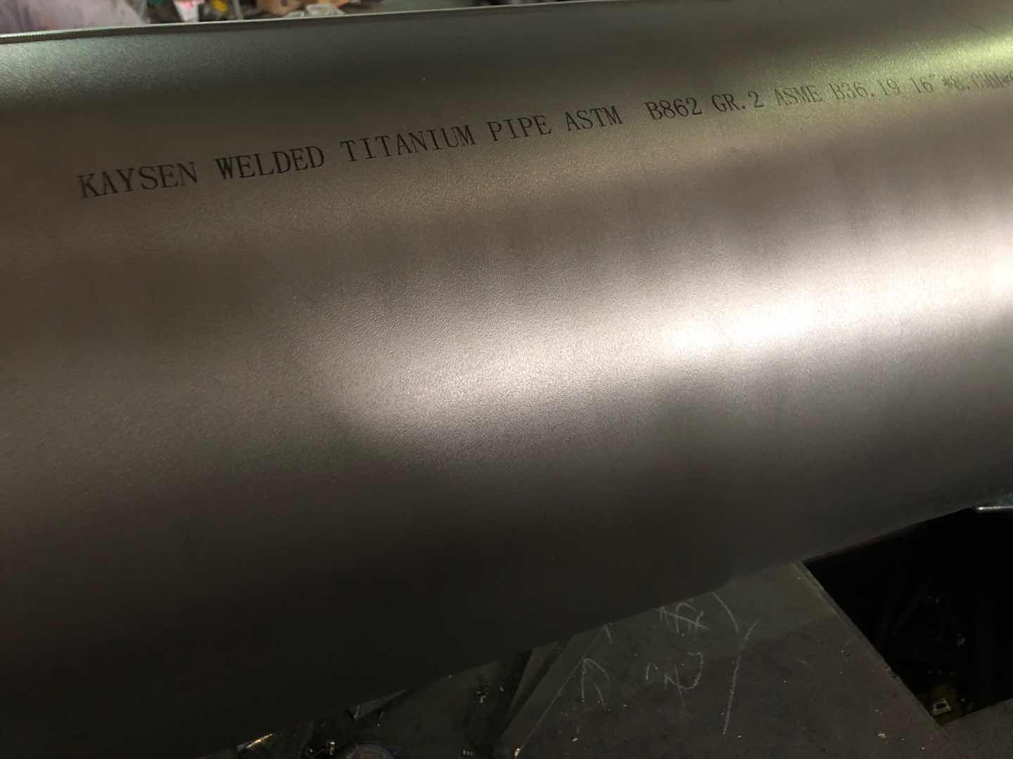 WELDED TITANIUM PIPE ASTM B862 GR.2 ASME B36.19 16" X 8,0MM X 6000MM WT ...