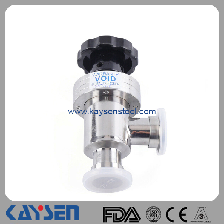 KF vacuum Angle Valve Flap valve with bellows Manually Operated with KF ...