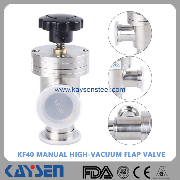 KF vacuum Angle Valve Flap valve with bellows Manually Operated with KF ...